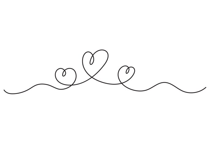 Continuous heart one line art love Royalty Free Vector Image