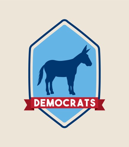 Democrat party isolated icon Royalty Free Vector Image