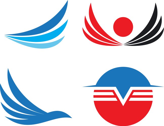 Falcon bird logo abstract design template Vector Image