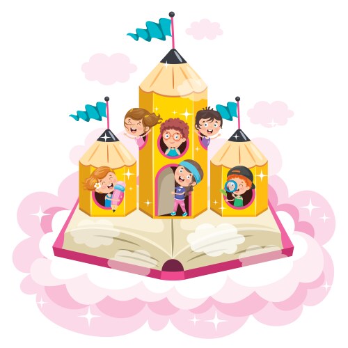 Magic education concept Royalty Free Vector Image