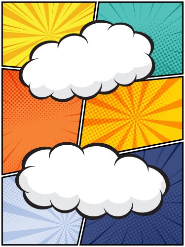 Vertical colorful comic book pop art cartoon Vector Image