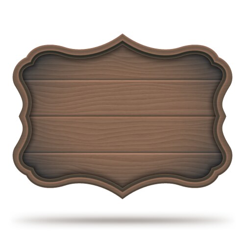 Wooden signboard Royalty Free Vector Image - VectorStock