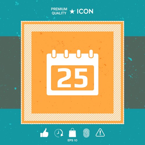 Calendar symbol icon Royalty Free Vector Image