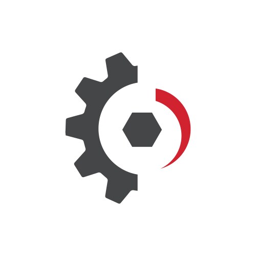 Creative simple gear logo design and cogs Vector Image