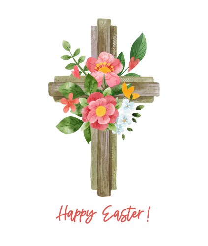 Easter cross Royalty Free Vector Image - VectorStock
