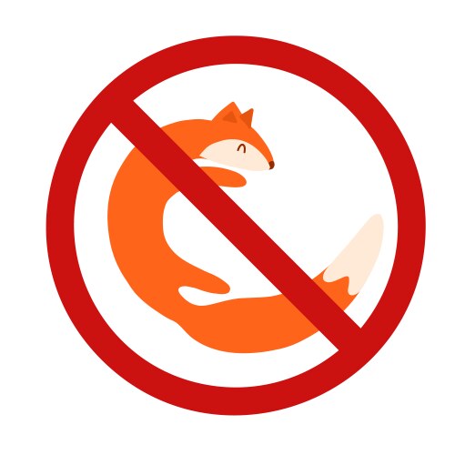 Prohibition sign with lettering isolated from Vector Image