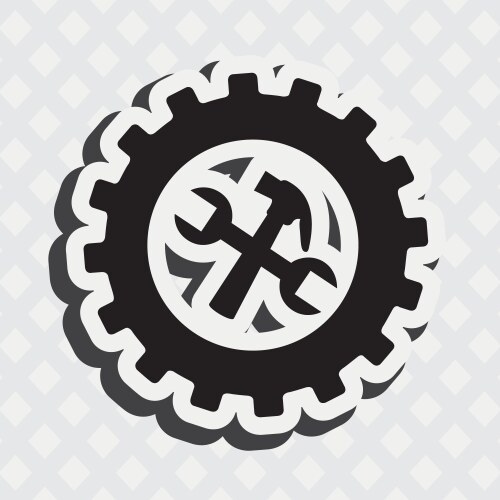 Gears machine design Royalty Free Vector Image