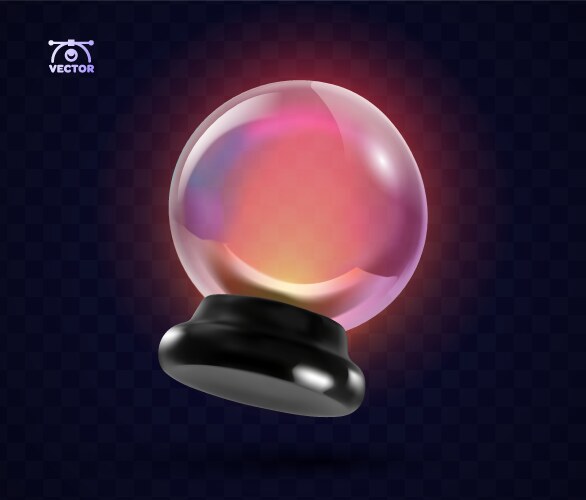 Magic crystal balls on transparent background Vector Image