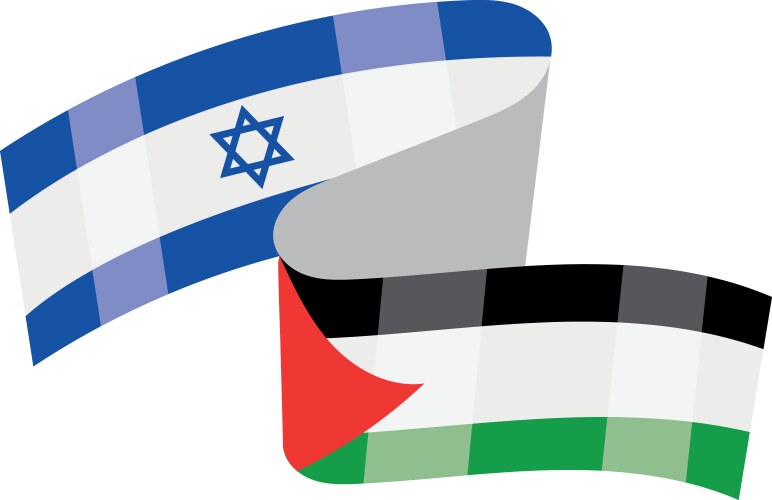 Israel and palestine peace campaign Royalty Free Vector