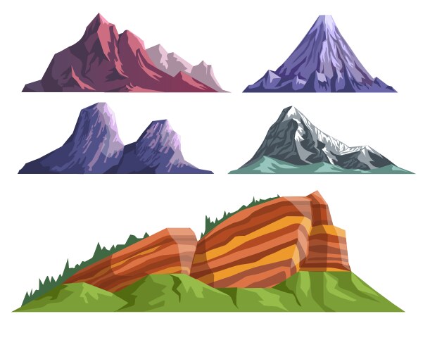 Mountain range Royalty Free Vector Image - VectorStock
