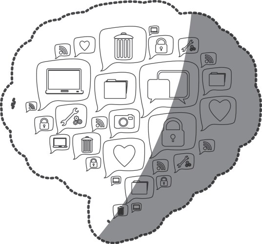 Silhouette circular shape pattern formed Vector Image