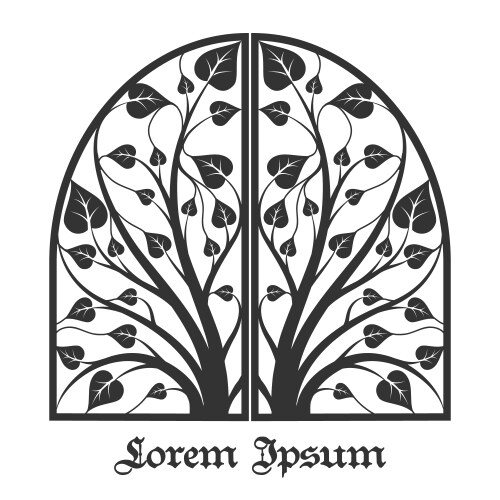 Outline tree of life Royalty Free Vector Image