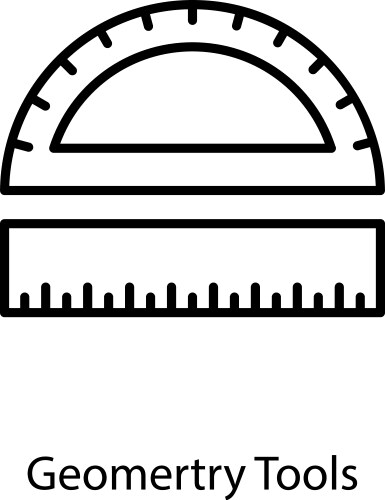 Triangle ruler Royalty Free Vector Image - VectorStock