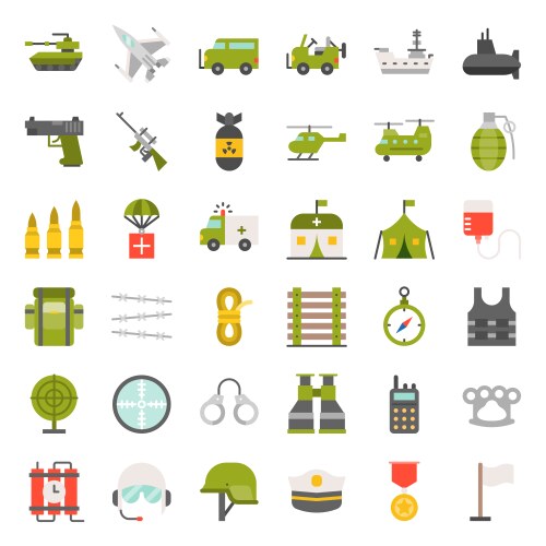 Cartoon army soldier boy big set for animation Vector Image