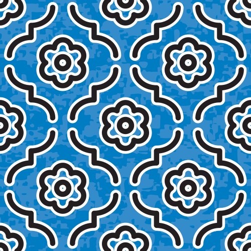 Golden moroccan flowers Royalty Free Vector Image