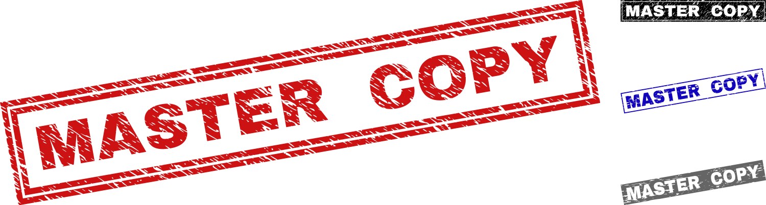 Master copy rubber stamp Royalty Free Vector Image