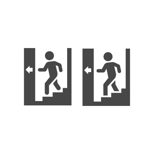 Man on stairs going up icon Royalty Free Vector Image