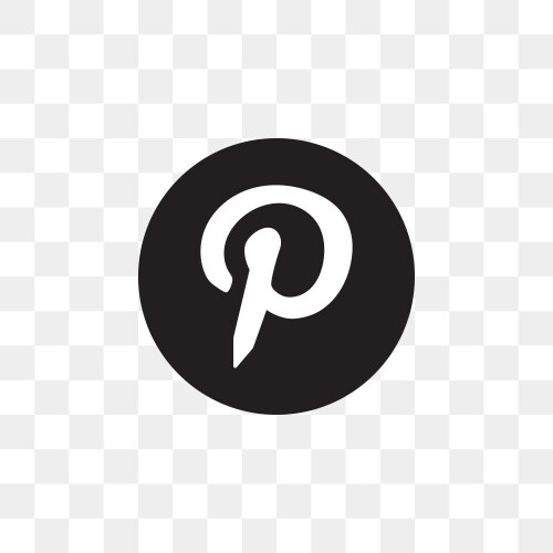 Pinterest social media icon design template Vector Image