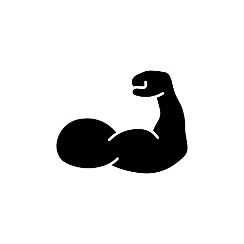 Strong hand icon set muscle flex power symbol Vector Image
