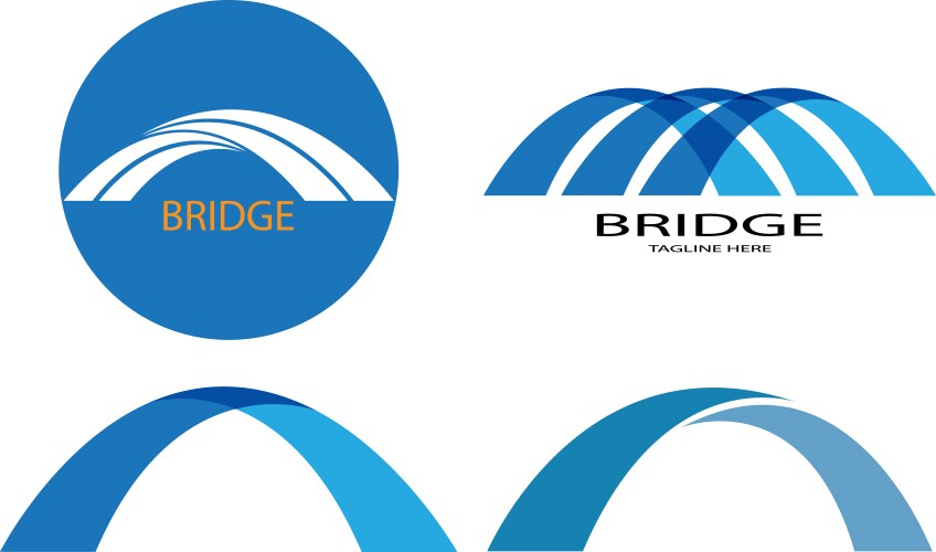 Bridge logo symbols eps template Royalty Free Vector Image