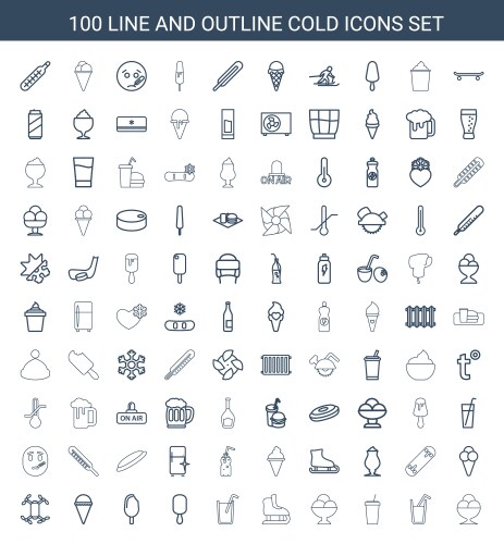 Cold icons Royalty Free Vector Image - VectorStock