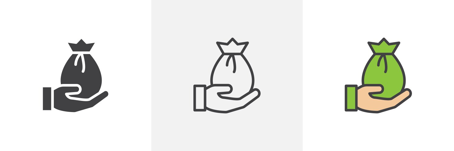 Inheritance law icon set on white background Vector Image