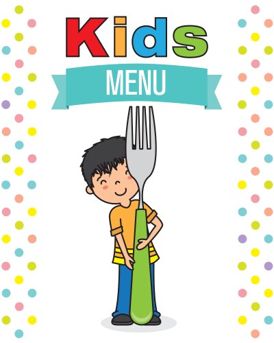 Kids menu Royalty Free Vector Image - VectorStock