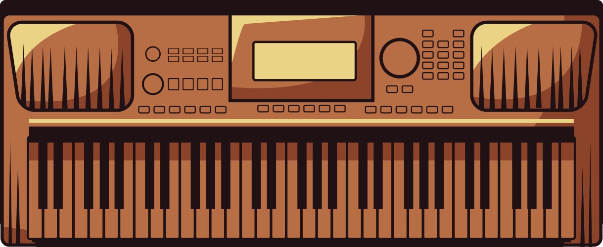 Music keyboard instrument Royalty Free Vector Image