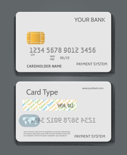 Credit card bank account statement template Vector Image