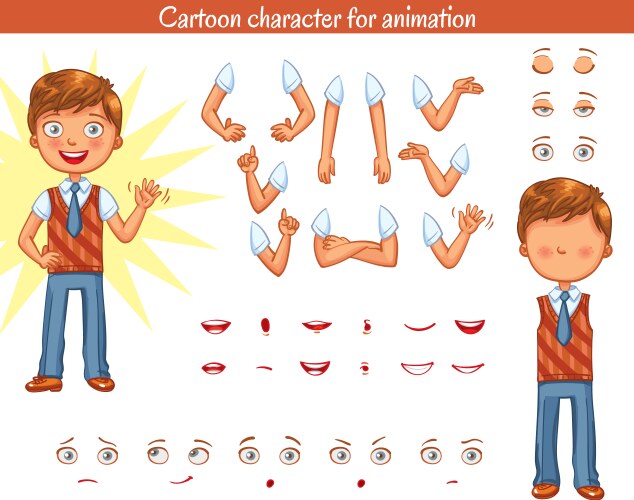 Character for animation body parts Vector Images & Graphics for ...