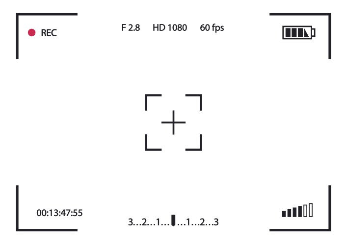 Record frame template for camera Royalty Free Vector Image