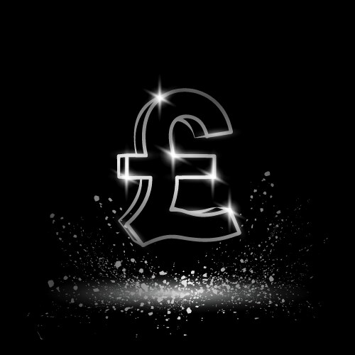 Silver dollar symbol Royalty Free Vector Image