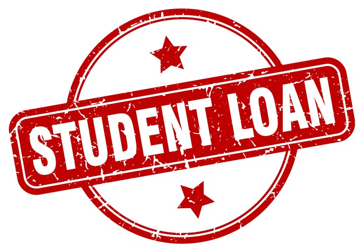 Student loan stamp sign seal Royalty Free Vector Image