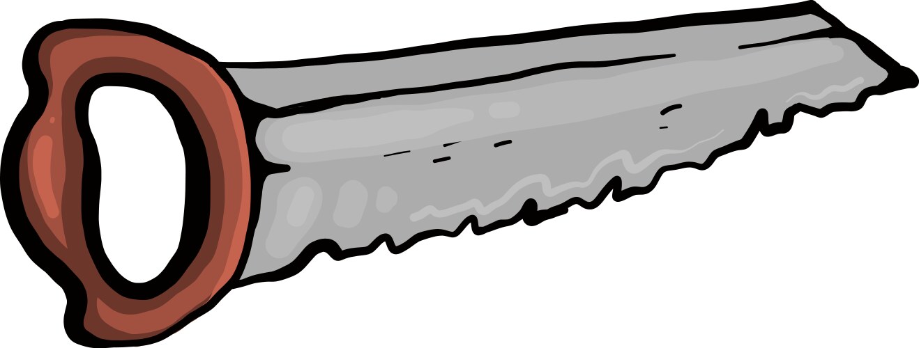 Engineering saw on a white background Royalty Free Vector