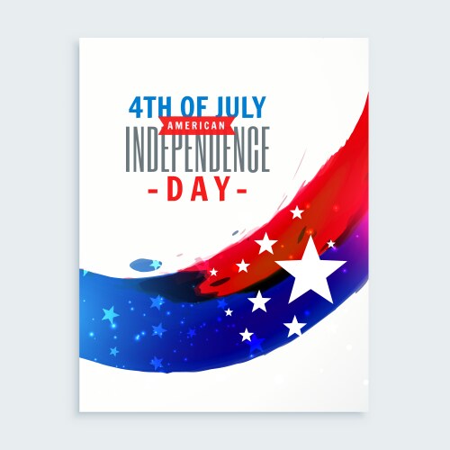 Fourth july independence day greeting card Vector Image