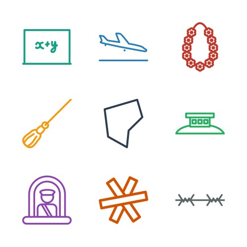 9 border icons Royalty Free Vector Image - VectorStock