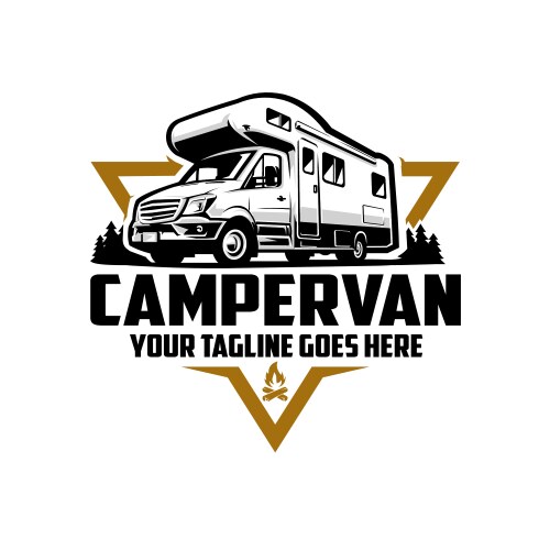 Motorhome campervan caravan rv logo – Royalty-Free Vector | VectorStock