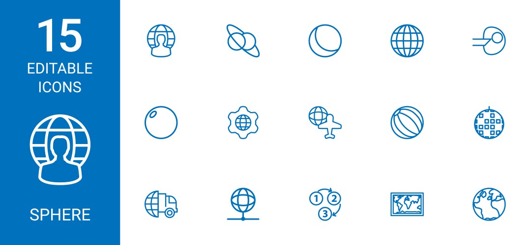 22 sphere icons Royalty Free Vector Image - VectorStock