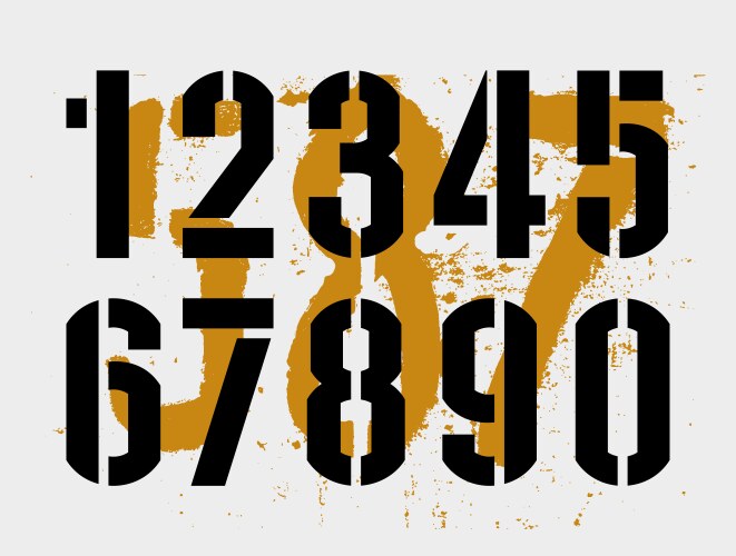 Graffiti Numbers Vector Images (over 4,400)