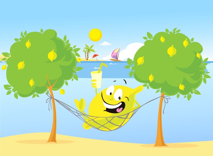 Lemon cartoon Royalty Free Vector Image - VectorStock