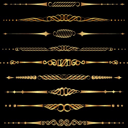 Elegant Book Separators & Dividers Royalty Free Vector