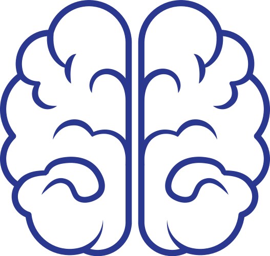 Blue brain icon Royalty Free Vector Image - VectorStock