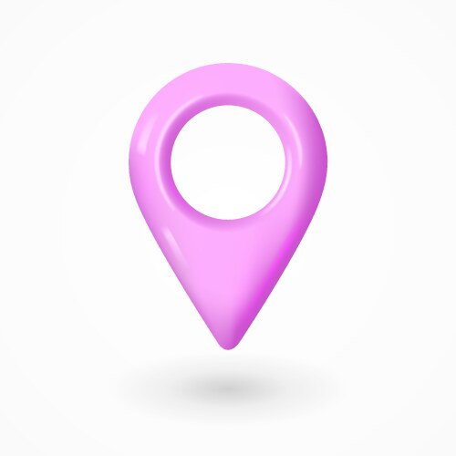 Map location pointer 3d arrow navigation icon Vector Image
