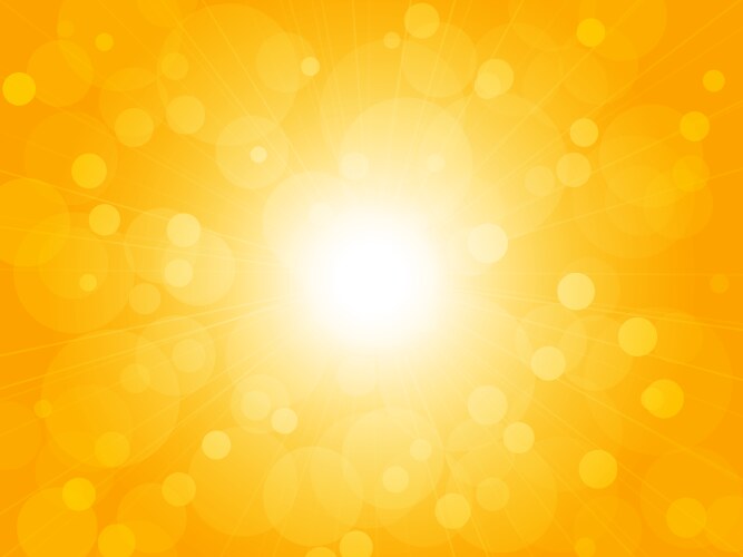 Abstract yellow bokeh blur on red background Vector Image