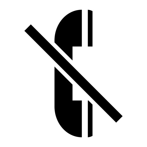 Symbol do not use the phone Royalty Free Vector Image