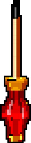 Construction screwdriver tool game pixel art Vector Image