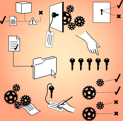 Document infographic elements Royalty Free Vector Image