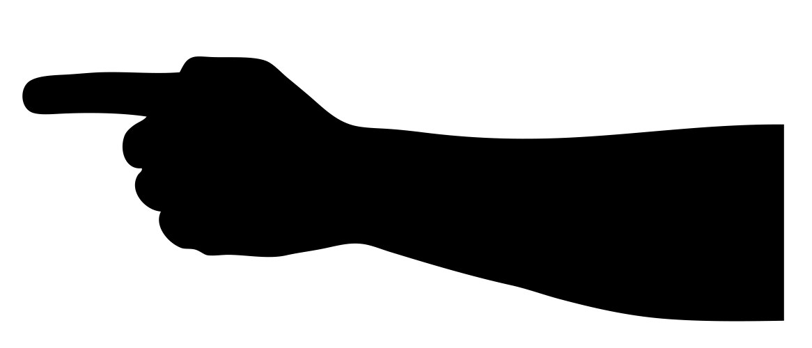 Pointing hand Royalty Free Vector Image - VectorStock