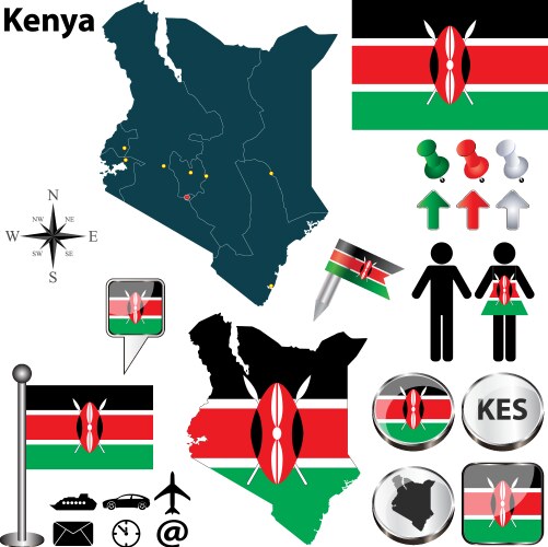 Kenya Button Vector Images (over 520)