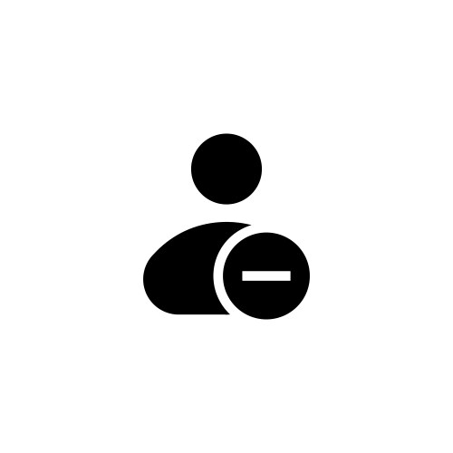 Remove user action icon Royalty Free Vector Image
